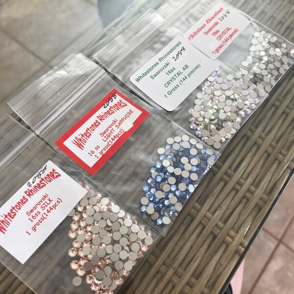 20ss HOTFIX Regular Colors 144 Pieces 1 Gross Flatback Rhinestones - Etsy