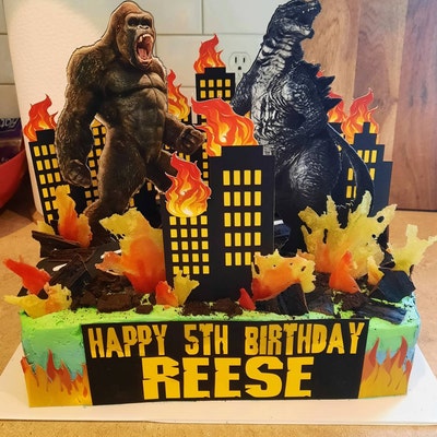 Godzilla Cake Topper/ Godzilla Cake/ Godzilla Birthday/ - Etsy