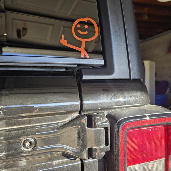 Stick Figure Flipping off Vinyl Decal - Etsy