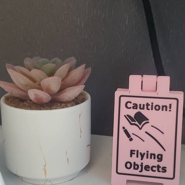 Caution Flying Objects - Mini Desk Sign - Etsy