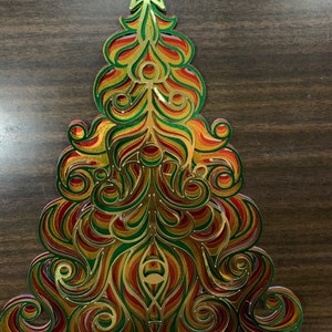 Christmas Tree 3D Zentangle Svg Files Multilayer Panel for - Etsy