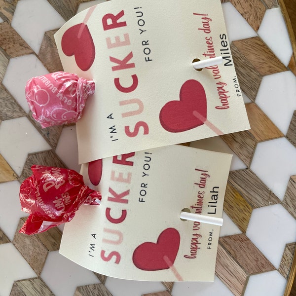 Printable Valentine's Day Sucker Card, Valentines Day Sucker Tag ...
