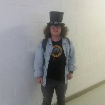 Australian Hand Crafted Black Leather Slash Style / Tribute Top Hat ...