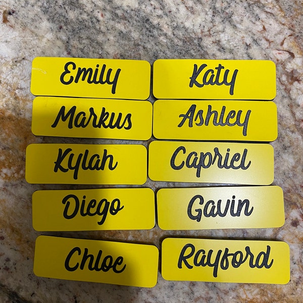 Set of 10 Employee Name Tags, Office Name Badges With Magnet, Name Tags ...