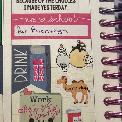 Happy Day off Reminder Tracker Cute Kawaii Planner Stickers for Erin ...