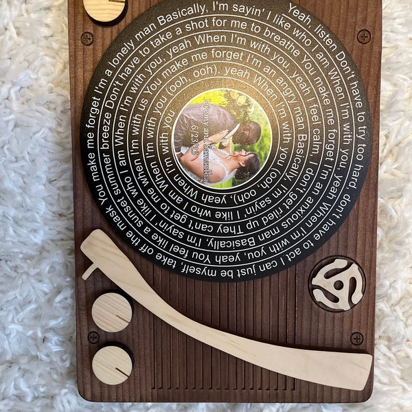 Solid Wood Custom Song Lyrics Vinyl Record Art Wall Hanging ...