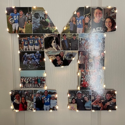 Letter S Photo Collage, Letter S Picture Frame, Letter S Gift, Special ...