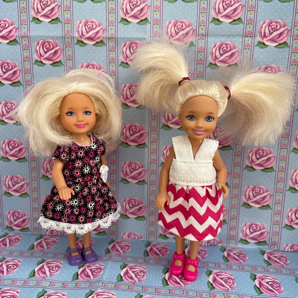 4 Handmade Doll Dresses That Fit 5.5 Inch Dolls Like CHELSEA, Barbie's ...
