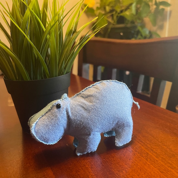 House Hippo DIY Felt Hand Sewing Pattern - PDF Download - Etsy
