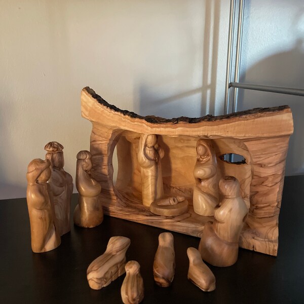 Large Nativity Set | Wooden Nativity Set for Christmas | Musical ...