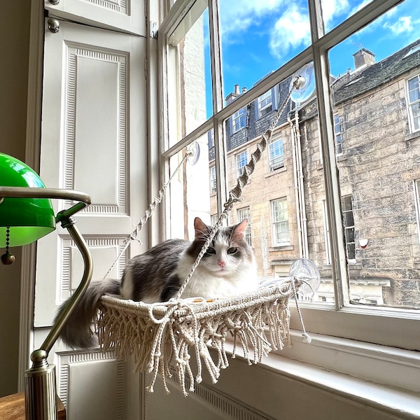 Cat Window Bed, Macrame Cat Window Hammock, Express Shipping , Cat ...