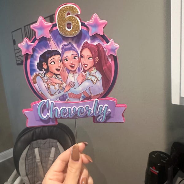Personalized Huntrix Birthday Cake Topper: Kids Party Decoration - Etsy