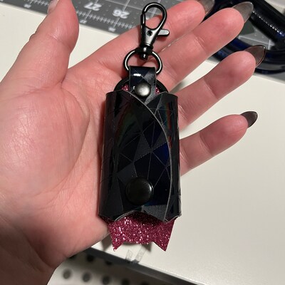 Goth Bat Wing Keychain SVG Mans Bat Key Cover Template Key Wrap Bag Tag ...