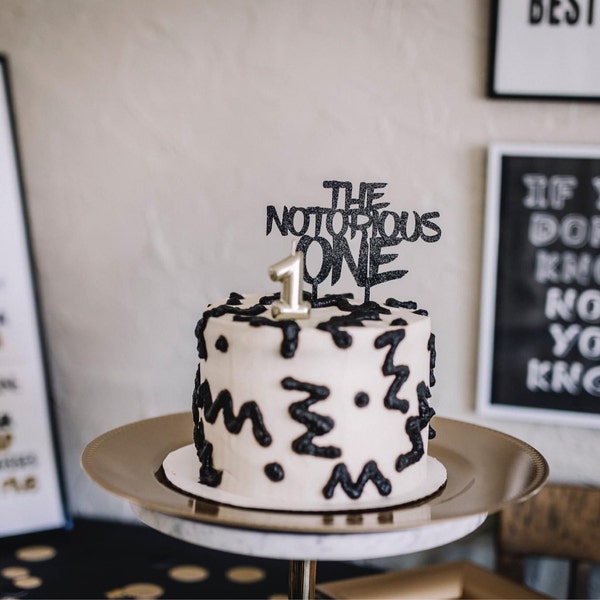The Notorious One Cake Topper Svg Cut File | Instant Download | DIY ...