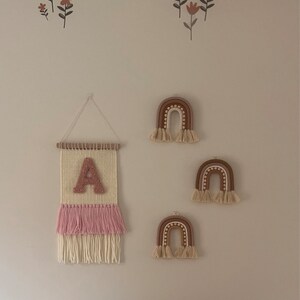 Personalised Initial Woven Wall Hanging, Custom Letter Nursery Decor ...