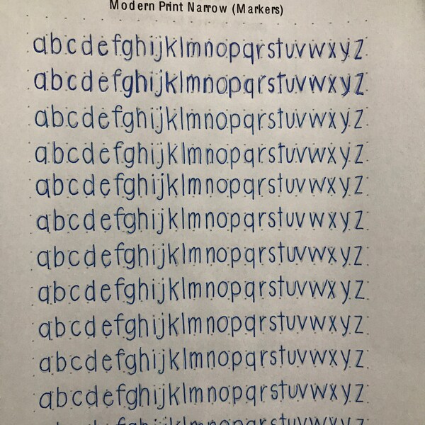 Bouncy Lettering Lowercase Printable (carmen Yan Lettering) - Etsy