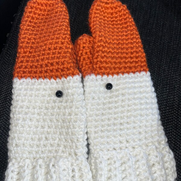 Goose Mittens Custom Size Crochet Pattern Instant Download - Etsy