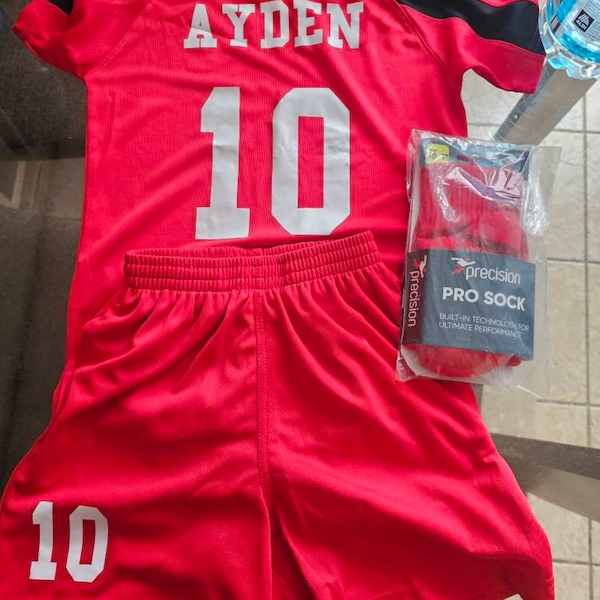 Personalised England Style Sports Kits Football Shirts and Shorts for ...