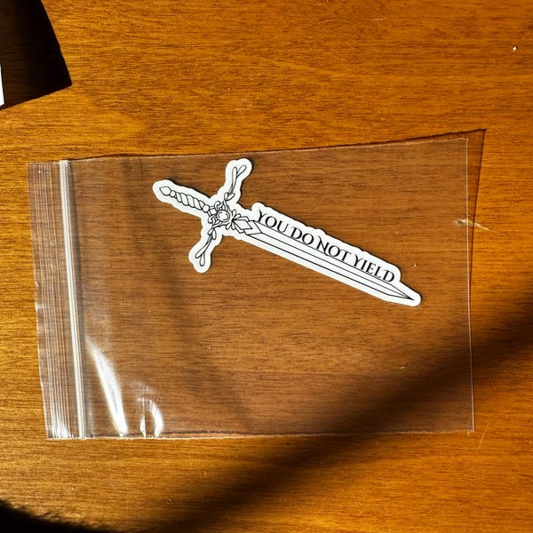 You Do Not Yield Sticker, Bookish Merch, Fantasy Reader, Acotar ...