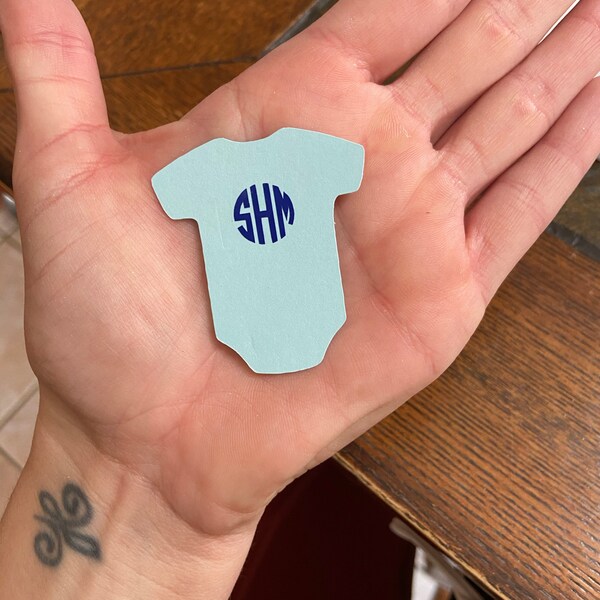 Mini Monogram Decals, 1/2" Decals, Small Vinyl Stickers, Monogram ...