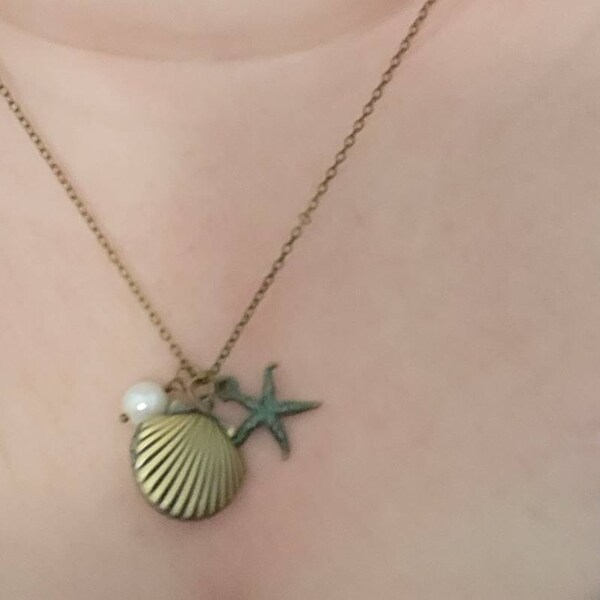 Mermaid Locket Necklace, Ariel's Locket, Little Mermaid Locket, Mermaid ...