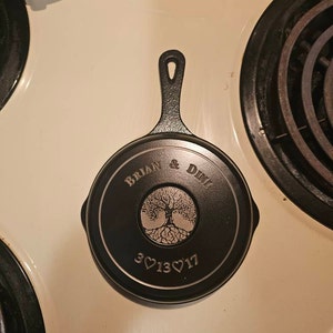 5 Inch Engraved Anniversary Skillet Date Only - Etsy
