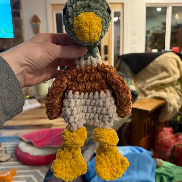 MINI Duke Duck Knotted Lovey — Crochet Duck PATTERN - Etsy