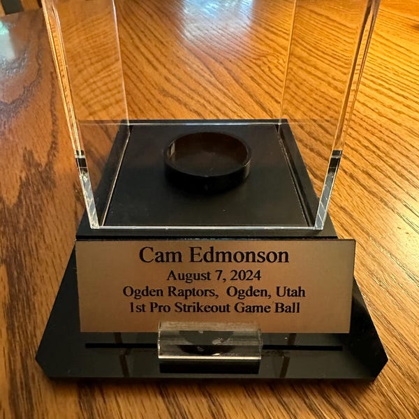 Golf Ball Personalized Glass Display Case With Solid Oak Wood Base With ...