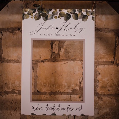 Eucalyptus Photo Prop Frame, Social Media Frame, Wedding, Bridal Shower ...