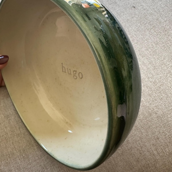 Striped Personalised Mug, Customised Stripe Cup, Hand Made Ceramics ...