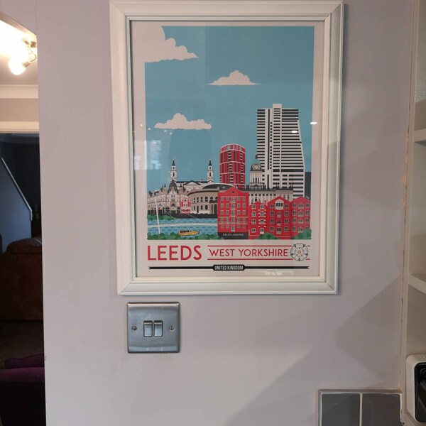 Leeds Print - Leeds Poster - Leeds Wall Art Print - England Poster ...