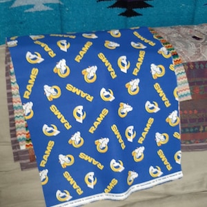 NFL Football Los Angeles Rams Cotton Fabric Priced by the HALF Yard ...