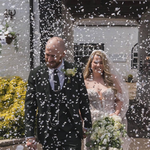 Biodegradable Wedding Confetti - White & Cream Confetti Circles, Bulk ...