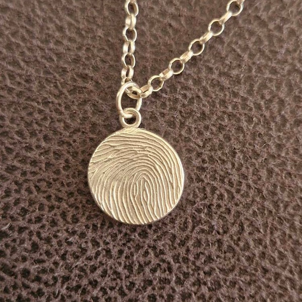 Personalised Multi Fingerprint and Name Disc Necklace - Etsy