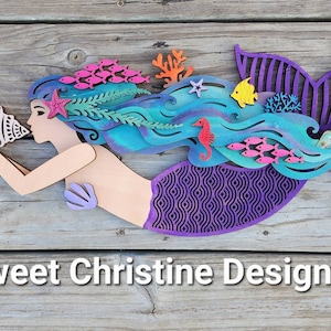 3D Mermaid Layered Glowforge Laser Cut File-digital Instant Download - Etsy