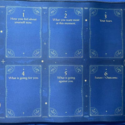 Tree of Life Gold & Teal Tarot Mat, Tree of Life Tarot Altar Mat ...