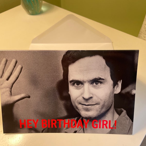 Serial Killer Birthday Card - Horror - Ted Bundy - Lovers - Friendship ...