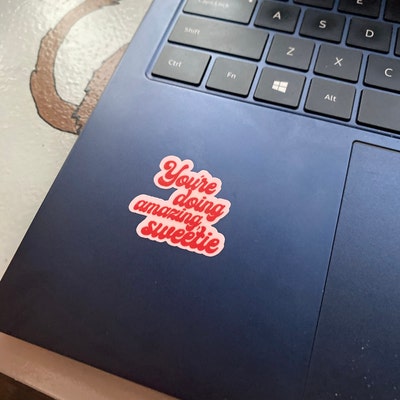 You're Doing Amazing, Sweetie Retro Waterproof Sticker - Etsy