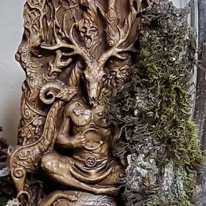 Cernunnos Cernun Wood Horned God Celtic God Altar Statue - Etsy UK