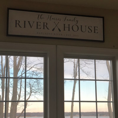 River Signs Personalized Welcome to the River House Sign Custom River ...