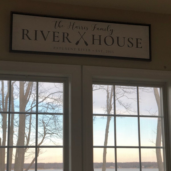 River Signs Personalized | Welcome to the River House Sign | Custom ...