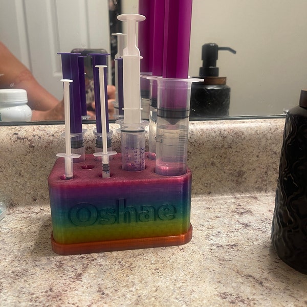 Custom Syringe Holder/drying Rack Made to Order. Customized With Your ...