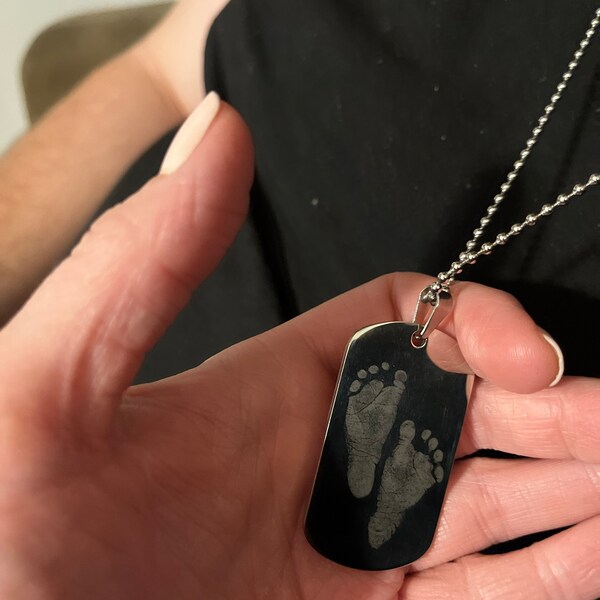 5 X Personalized Photo Dog Tag Custom Engraved Your Picture Text ...