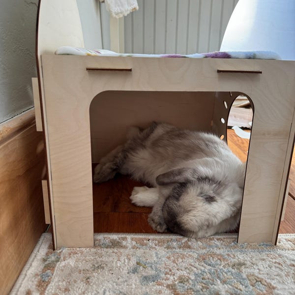 Sun House Rabbit Hidey - Indoor Rabbit Castle With Modular Design - Etsy