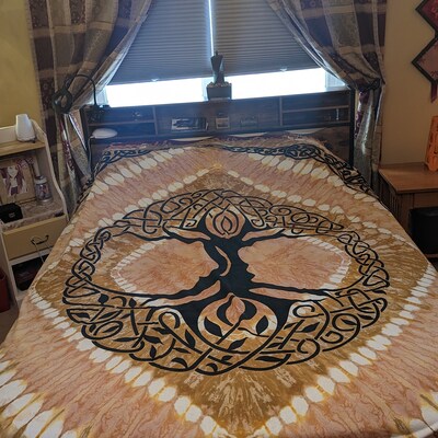 Blue Celtic Dragon Curtain Single Panel, Irish Window Cover ...