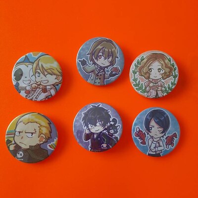 Persona 5 Pin Badges 9 Options - Etsy