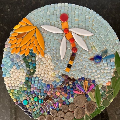 25 Round Ceramic Tiles, Ceramic Mosaic Tiles Ceramic Pieces Round Gold ...