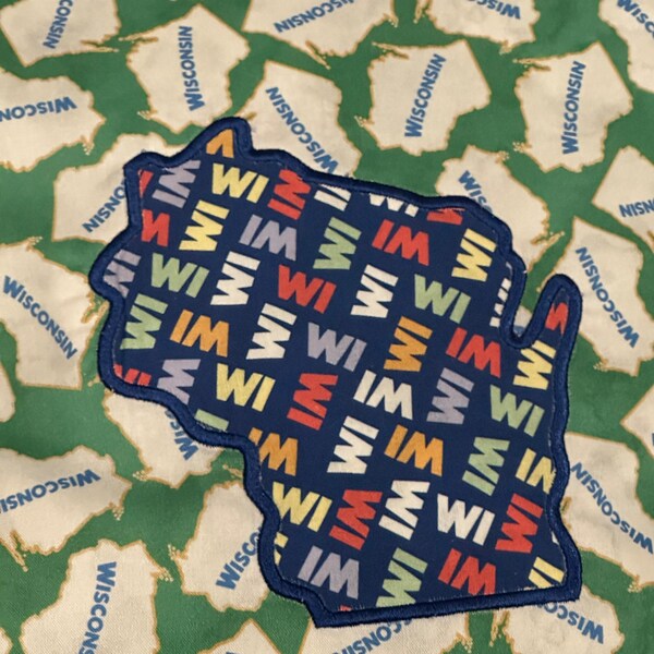 Wisconsin State Applique Embroidery Design. Wisconsin Machine ...