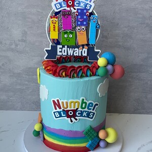 Number Blocks Cake Topper, Number Blocks, Number Blocks Party, Number ...