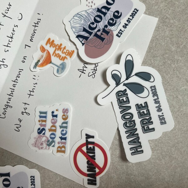 Sticker Pack | Soberiety Recovery Stickers | Soberish | NA | AA | Clean ...